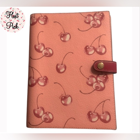 Coach | Office | Coach Pink Cherry Notebook Pink Cherry Collection Nwt ...